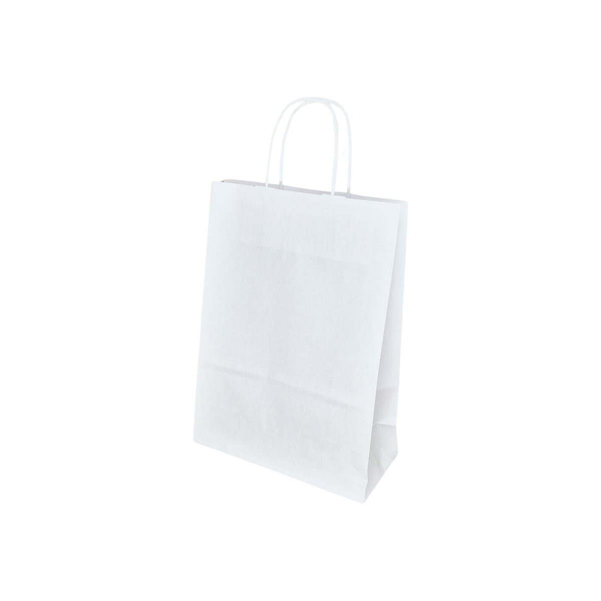 Pungă hârtie kraft ALB cu mânere din hârtie răsucită 22 x 31(H) x 10cm ...