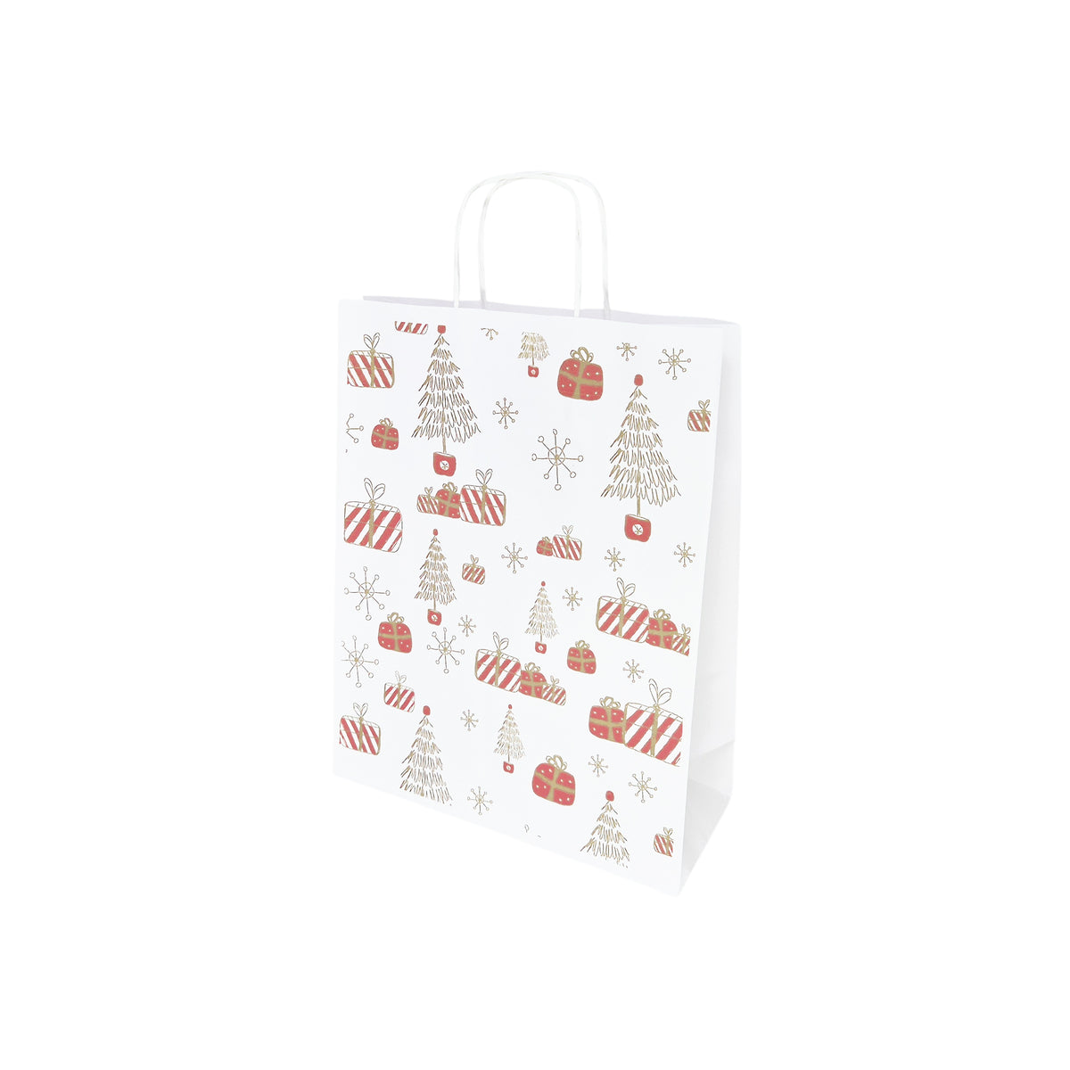 Pungă Hârtie Kraft cu Model Crăciun Santa’s Gift Lab 24 x 31(H) x 10cm ...
