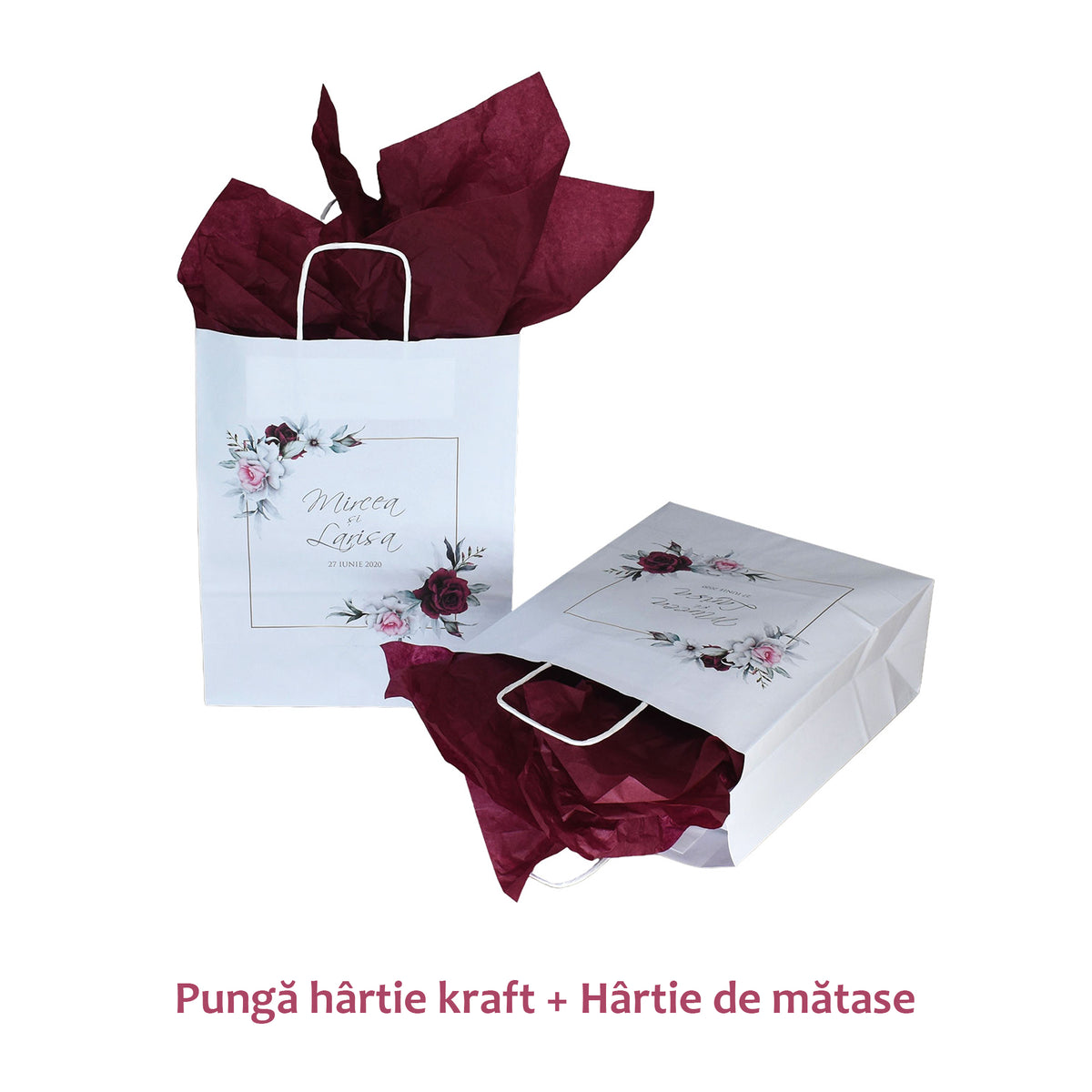 Pungi de Hârtie cu Modele de Nuntă - Model 16 22 x 31(H) x 10cm ...