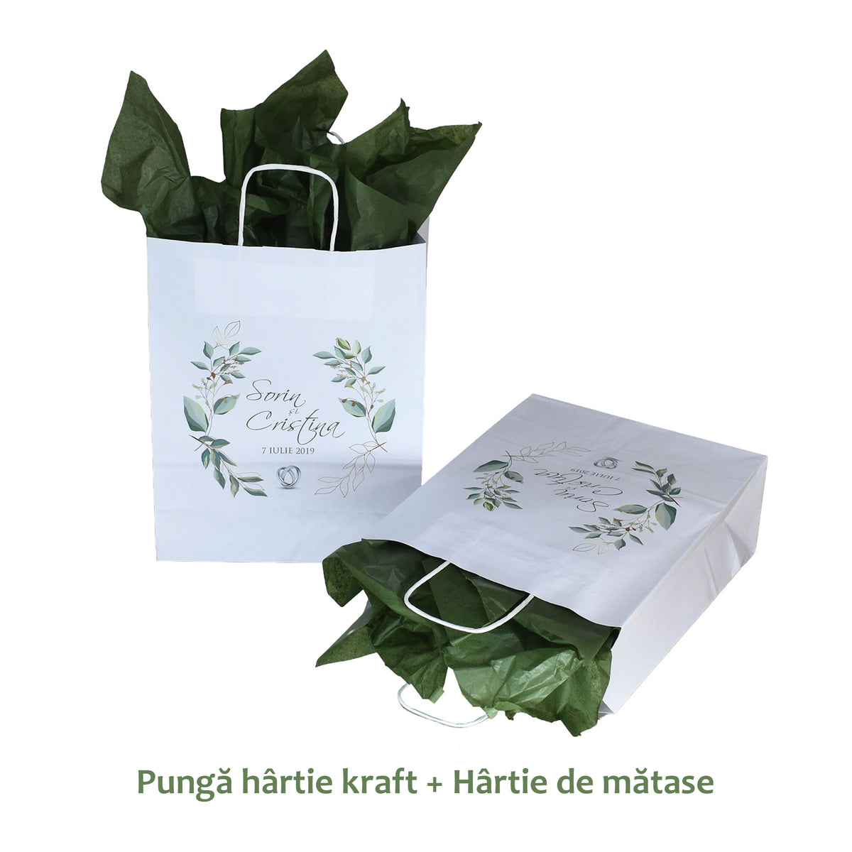 Pungi de Hârtie cu Modele de Nuntă - Model 8 22 x 31(H) x 10cm – Papette.ro