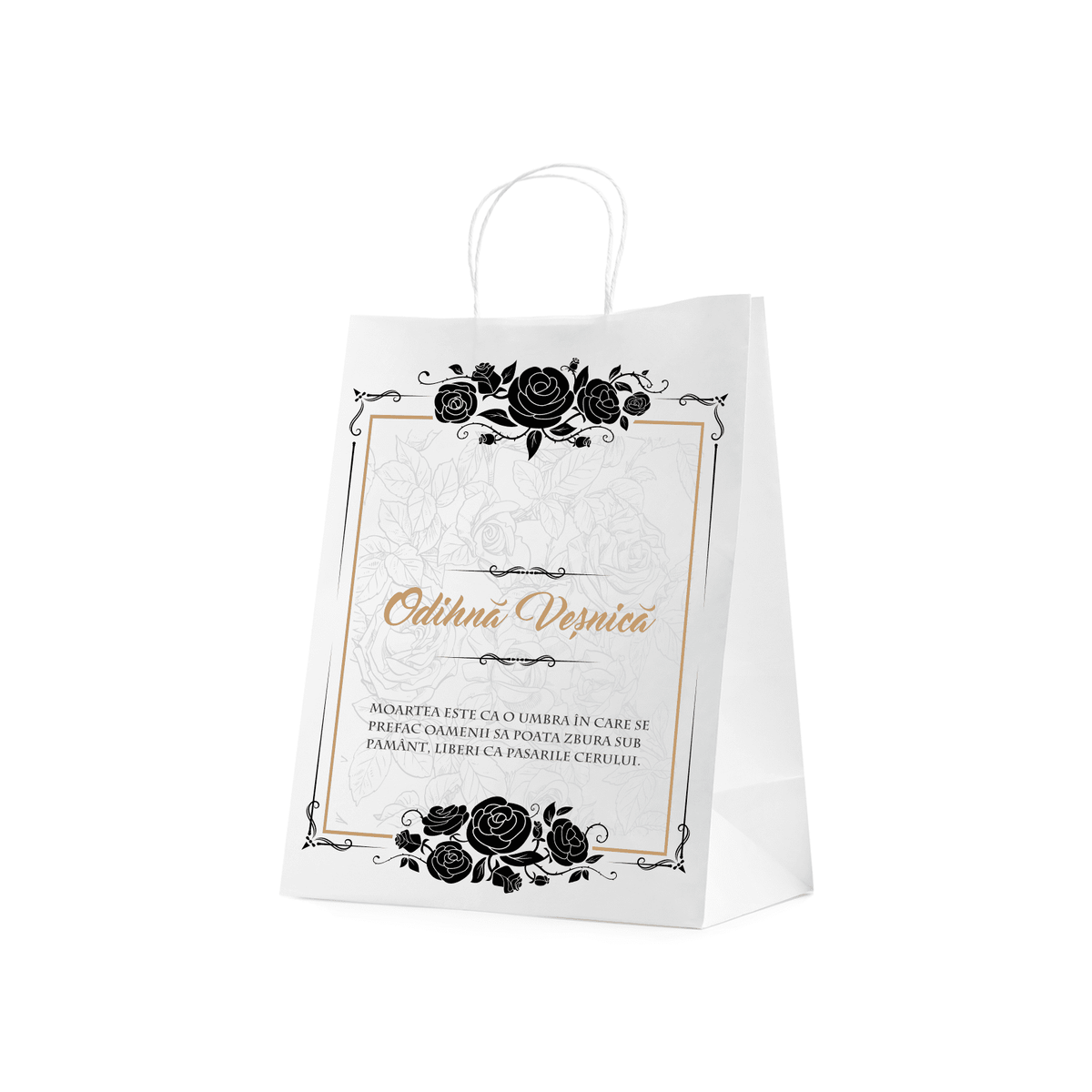 WHITE kraft paper bag for funerals, commemorations, burials - Model 7 ...