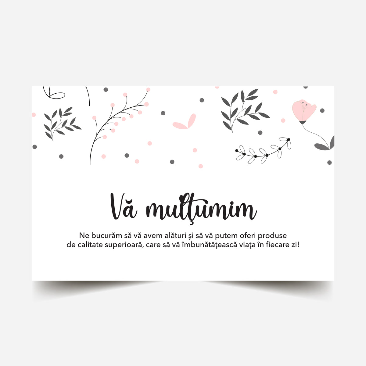 Thank you card Floral Model 3 – Papette.ro